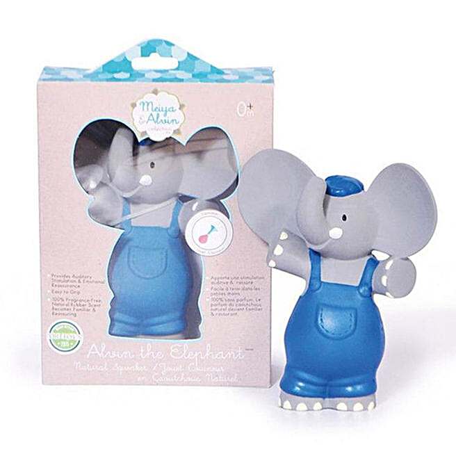 Natural Rubber Elephant Rattle Toy 16cm uae | Gift Natural Rubber ...