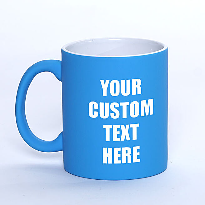 Personalized matte Blue Mug uae | Gift Personalized matte Blue Mug- FNP