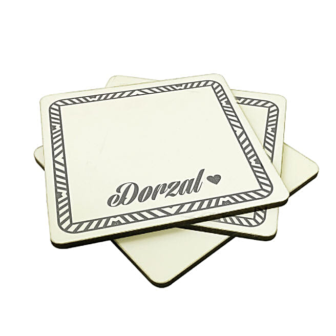 Engraved Hard Board Coasters Set of 3 uae | Gift Engraved Hard Board ...