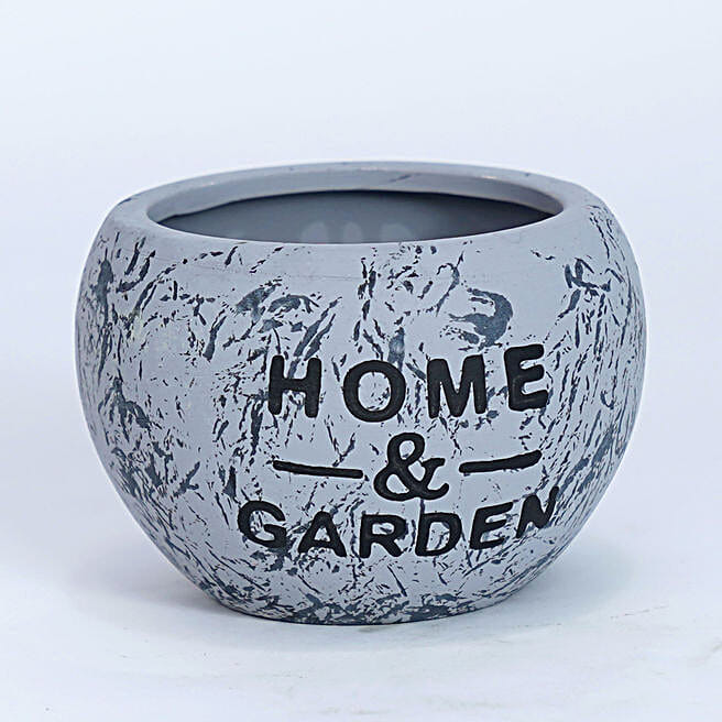 Small grey Ceramic pot uae | Gift Small grey Ceramic pot- FNP