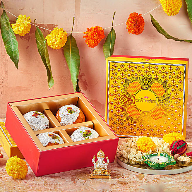 Ganesh Chaturthi Shahi Laddoo 4 Pcs uae | Gift Ganesh Chaturthi Shahi ...