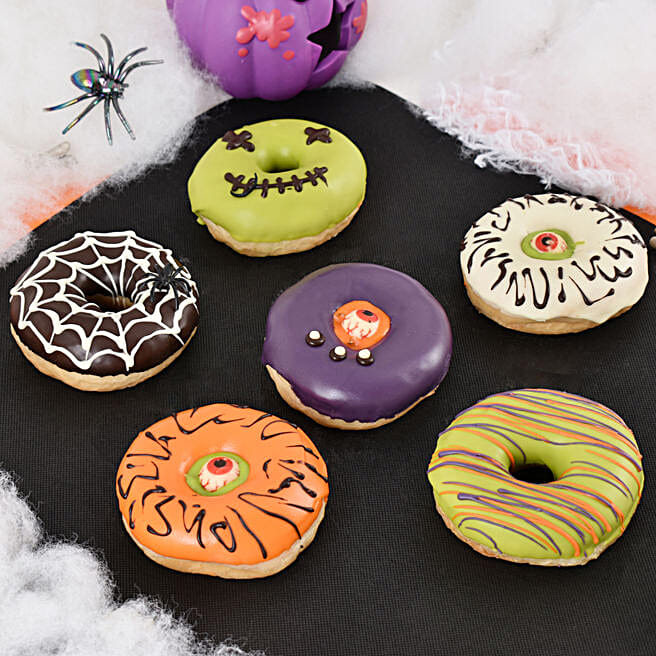 Halloween Donuts 6 Pcs uae | Gift Halloween Donuts 6 Pcs- FNP