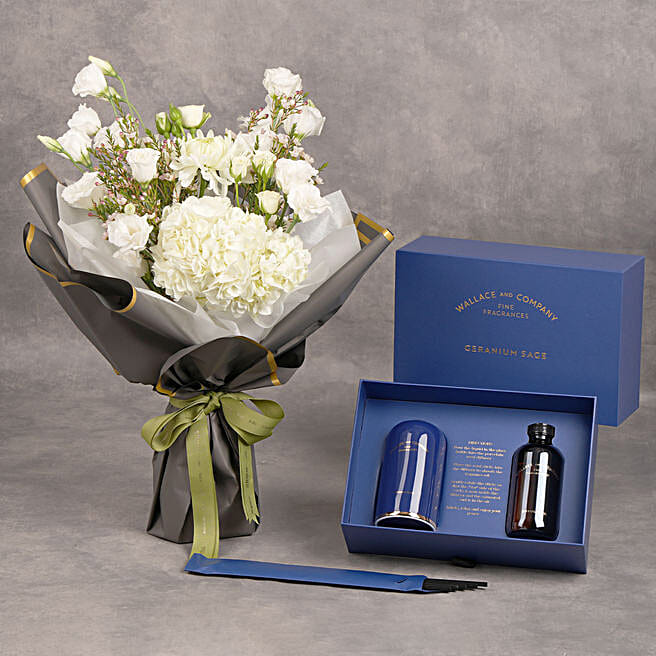 Wallace & Co Reed Diffuser with flower Bouquet uae | Gift Wallace & Co ...