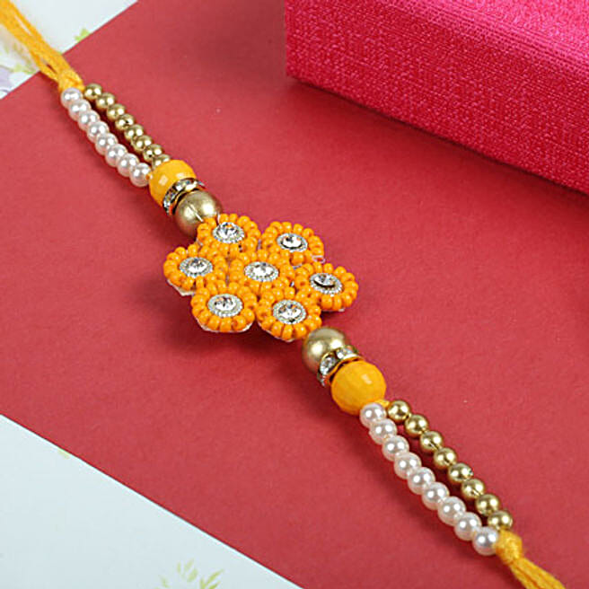 Sunflower Orange Rakhi uk | Gift Sunflower Orange Rakhi- FNP