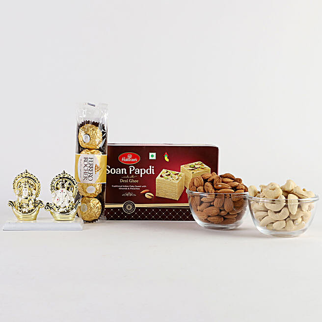 Laxmi Ganesha Idol Lucky Hamper uk | Gift Laxmi Ganesha Idol Lucky ...