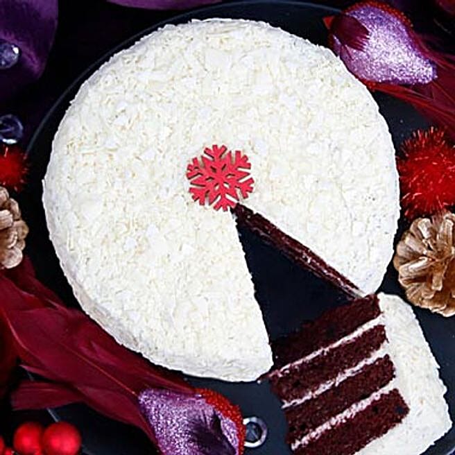 Red Velvet Snowball Cake 1 Kg uk | Gift Red Velvet Snowball Cake 1 Kg- FNP