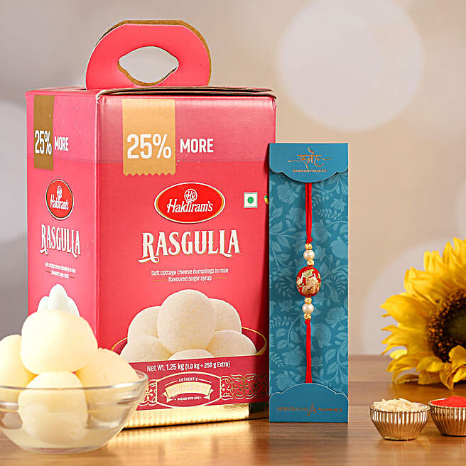 Japanese Red Stone Rakhi And Rasgulla uk | Gift Japanese Red Stone ...