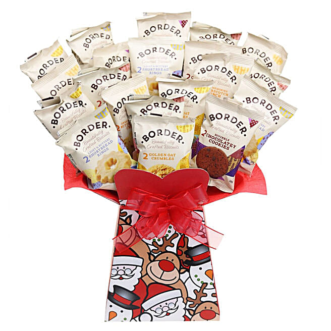 Border Biscuit Faces Bouquet uk | Gift Border Biscuit Faces Bouquet- FNP