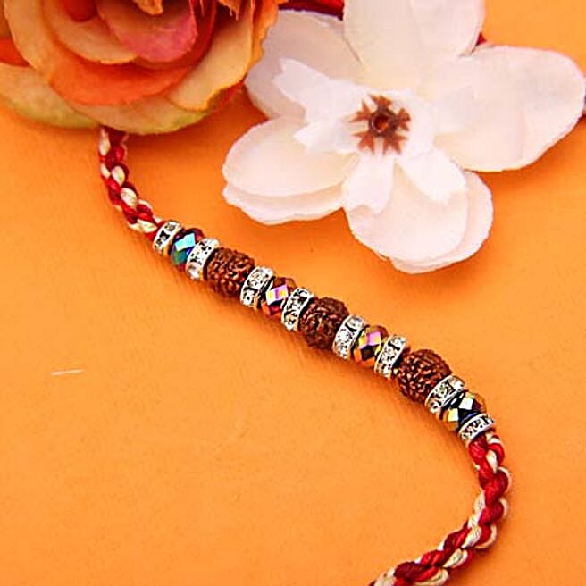 Rustic Rudraksh Rakhi usa | Gift Rustic Rudraksh Rakhi- FNP