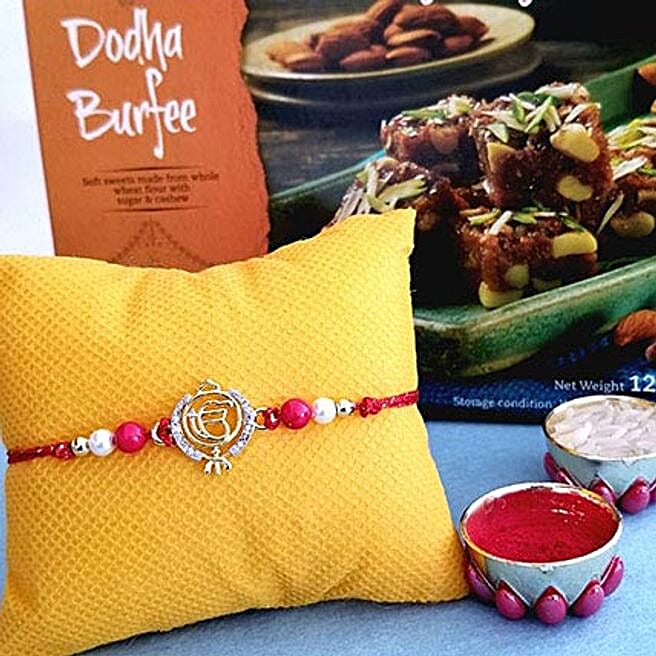 Dodha Barfi Rakhi Combo usa | Gift Dodha Barfi Rakhi Combo- FNP