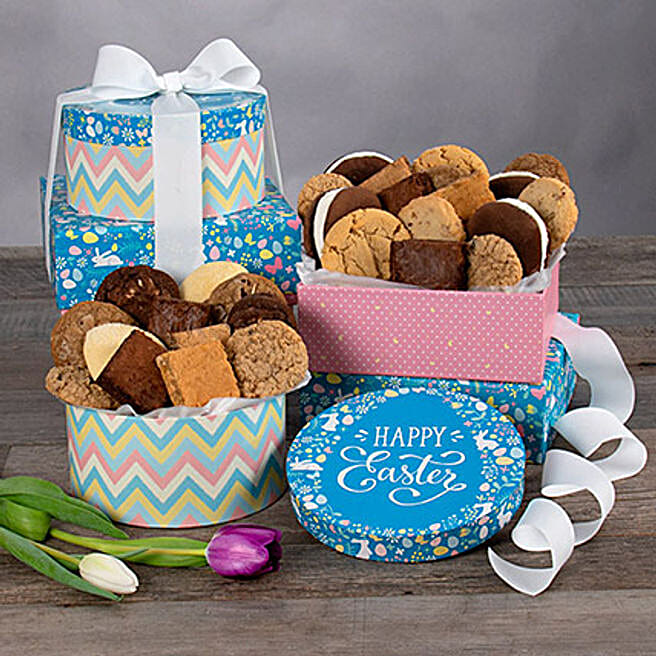 Easter Baked Goodies Tower usa | Gift Easter Baked Goodies Tower- FNP