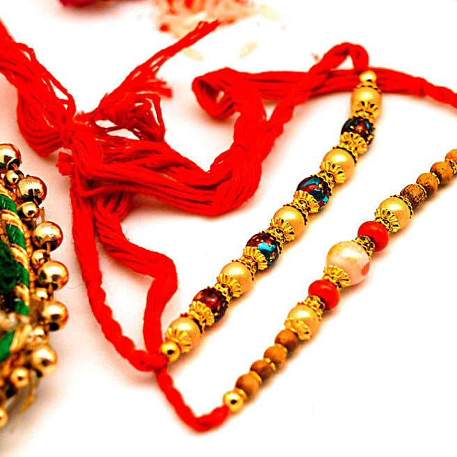 Set Of 2 Ethnic Rakhis usa | Gift Set Of 2 Ethnic Rakhis- FNP