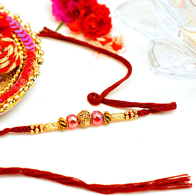 Colourful Ethnic Beads Rakhi usa | Gift Colourful Ethnic Beads Rakhi- FNP