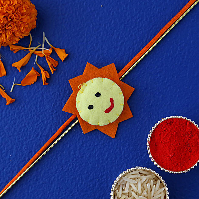 Smiling Sun Rakhi For Kids usa | Gift Smiling Sun Rakhi For Kids- FNP