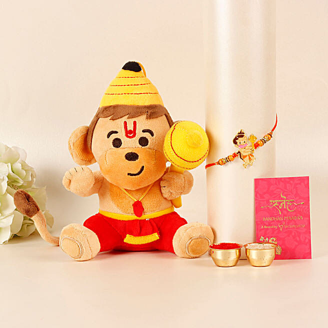 Sneh Bal Hanuman Kids Rakhi & Lord Hanuman Toy usa | Gift Sneh Bal ...