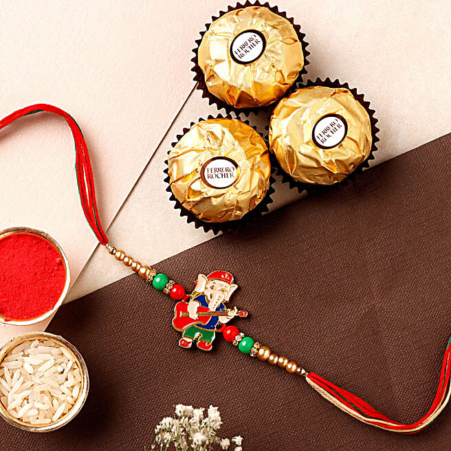 Funky Ganesha Kids Rakhi & Ferrero Rocher usa | Gift Funky Ganesha Kids ...