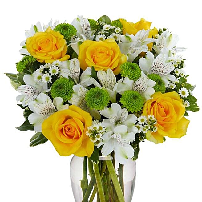 Lemon And Lime Rose Bouquet usa | Gift Lemon And Lime Rose Bouquet- FNP