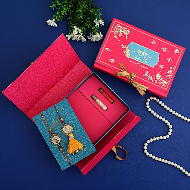 Silver Coin Premium Lumba Rakhi Set With Lindt Exp usa | Gift Silver ...