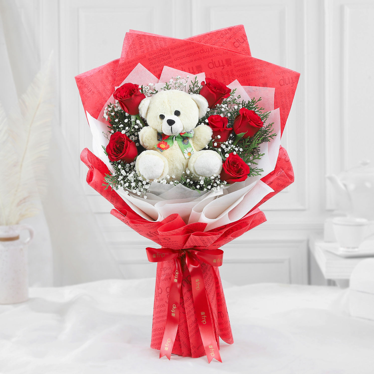 Teddy Bear With Roses